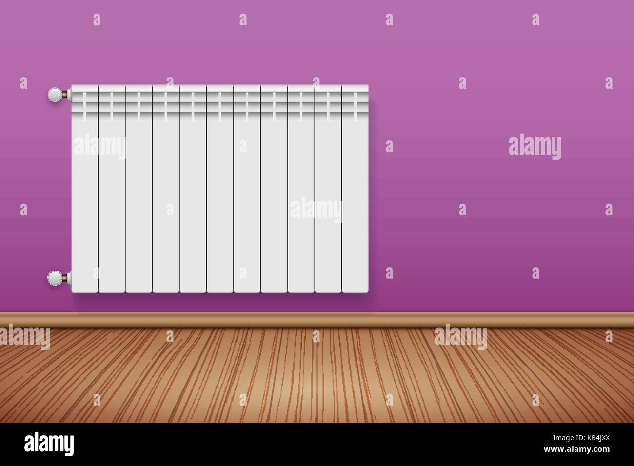 Metal Heating radiator in room Stock Vector Image & Art - Alamy