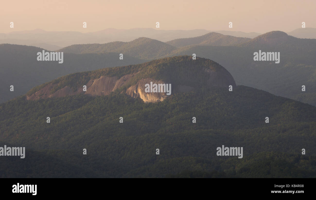 A view of Looking Glass Rock in Western North Carolina Stock Photo - Alamy