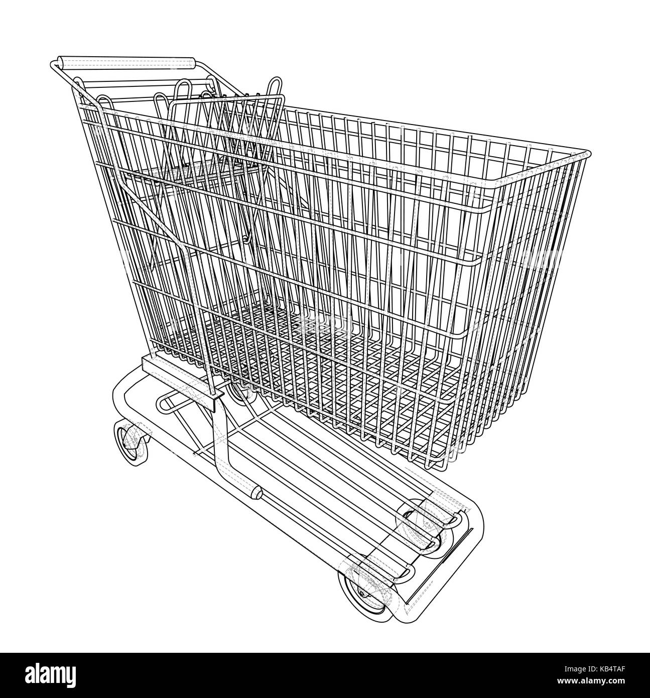 Sketch shopping trolley. Vector Stock Vector Image & Art - Alamy