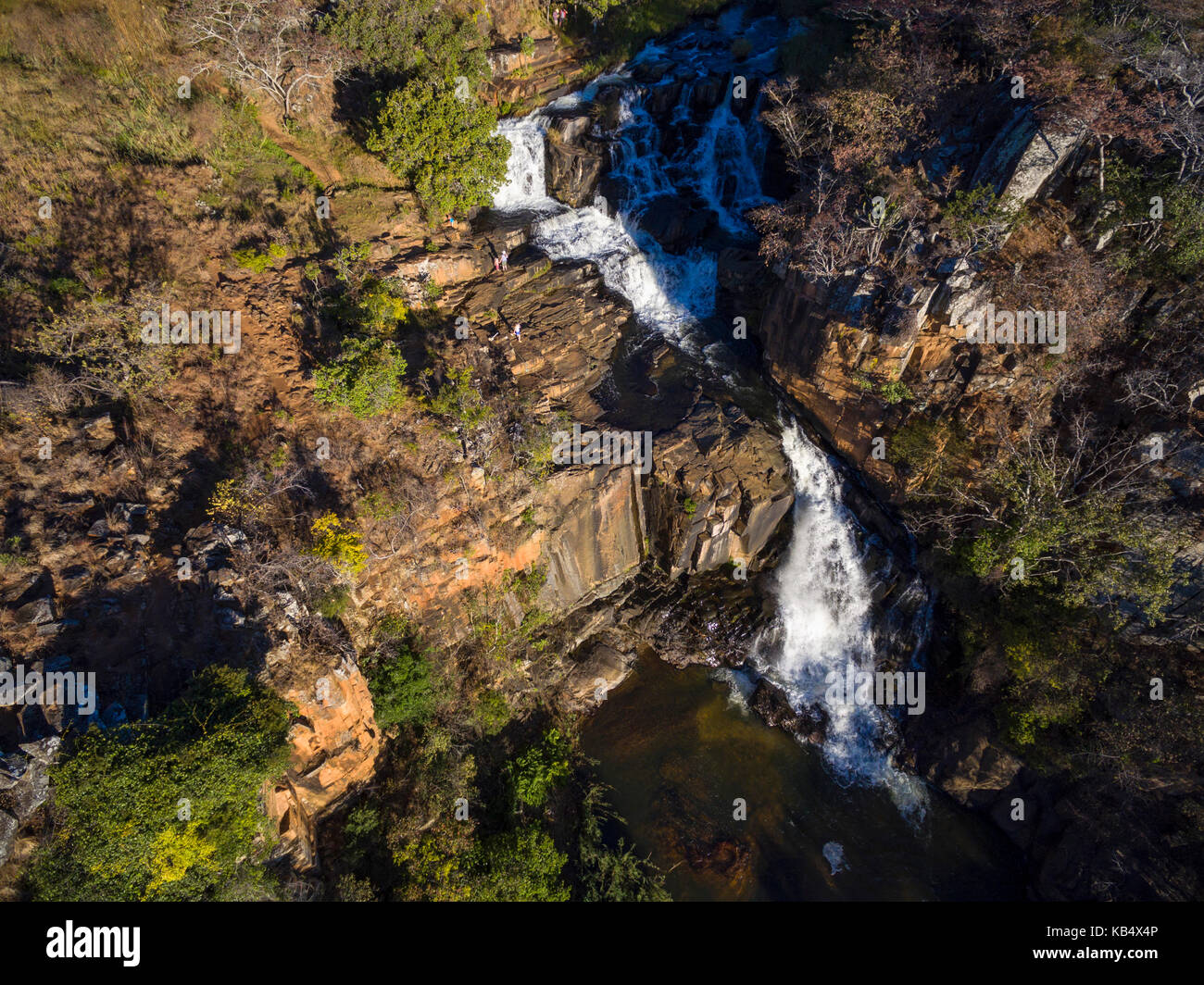 An aerial view of Nyangombe waterfall, Zimbabwe Stock Photo - Alamy