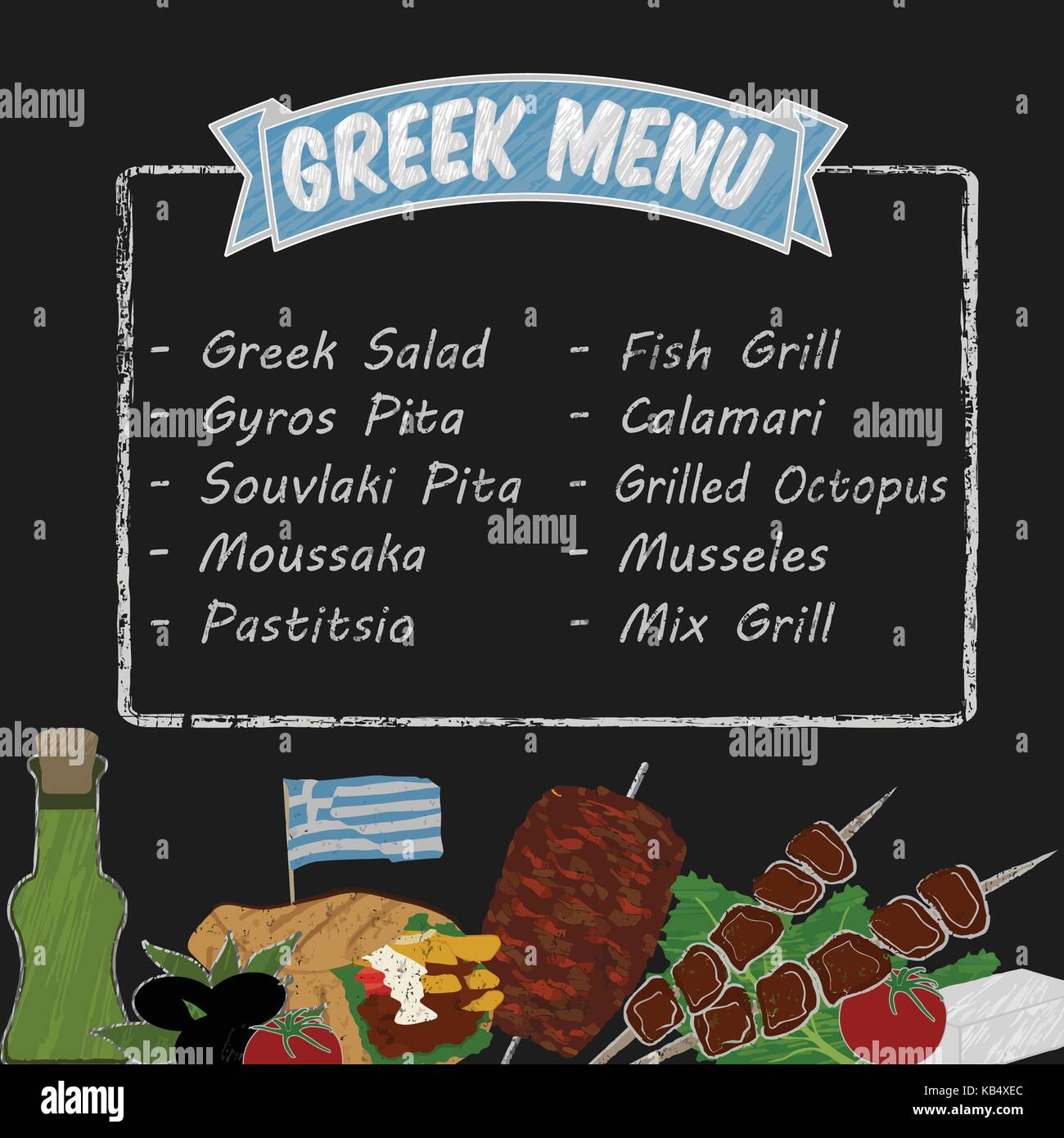 Fresh seafood on street Stock Vector Images - Alamy