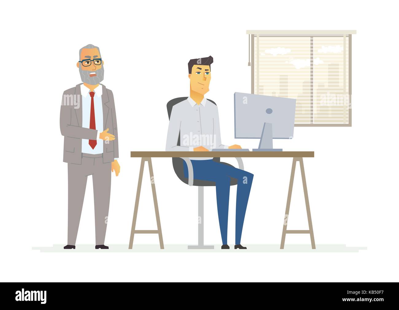 Boss speaking office Cut Out Stock Images & Pictures - Alamy