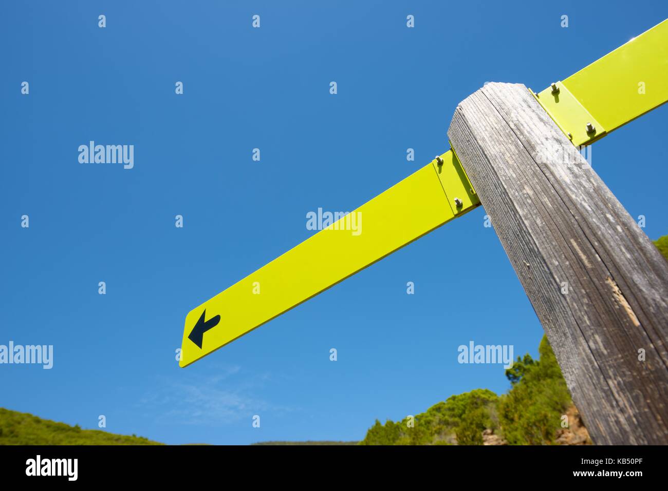 View of a directional green signal Stock Photo - Alamy