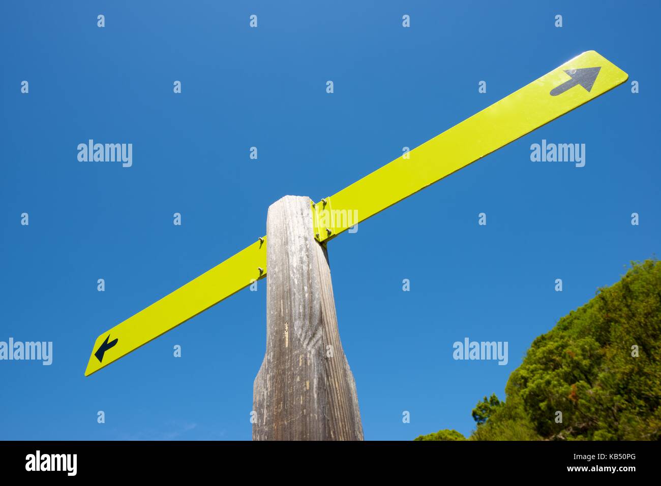 View of two directional green signals Stock Photo - Alamy