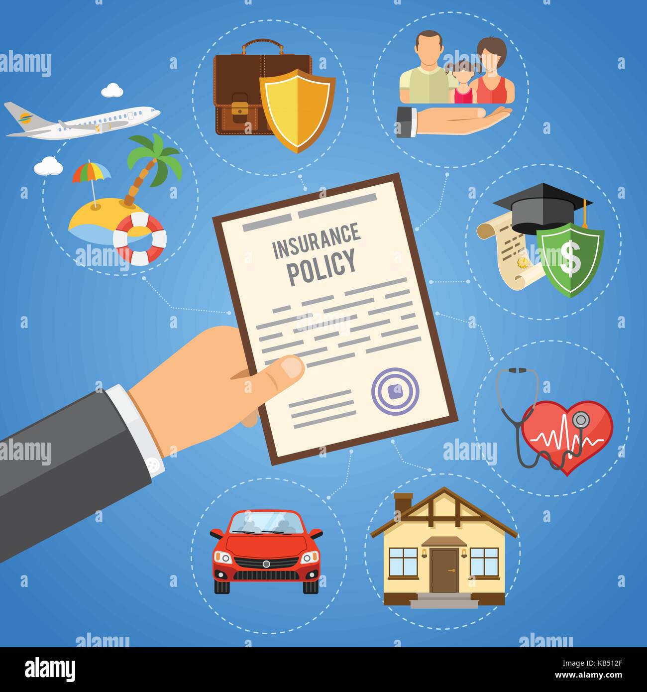 Insurance Services Concept Stock Vector Image & Art - Alamy