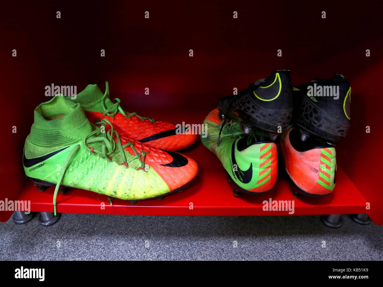Football boot room hi-res stock photography and images - Alamy