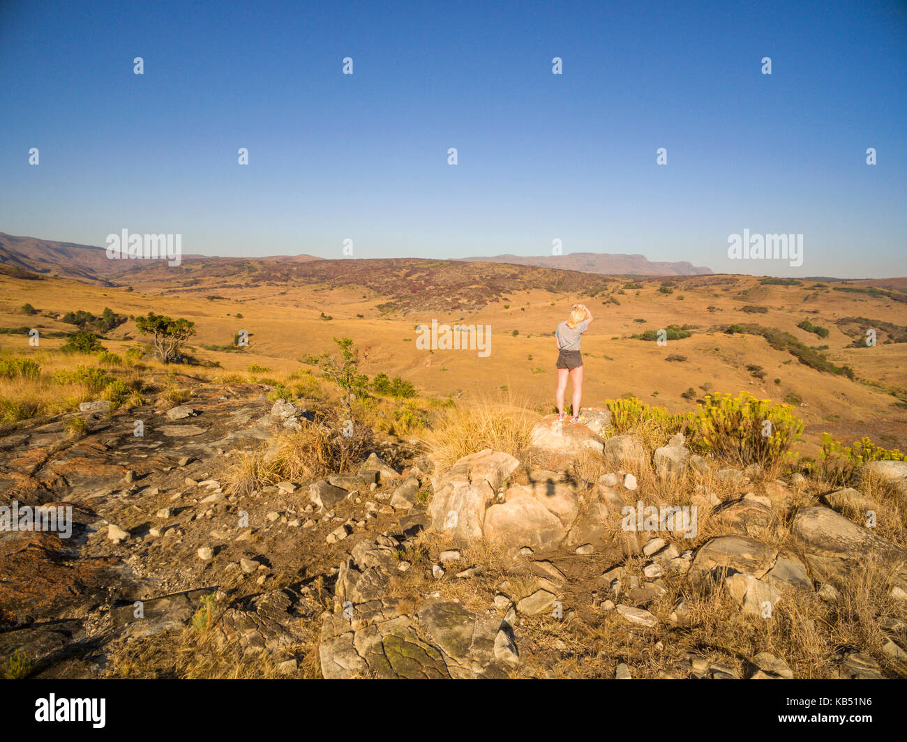An aerial view of Nyangwe Fort in Zimbabwe's Nyanga National Park Stock ...