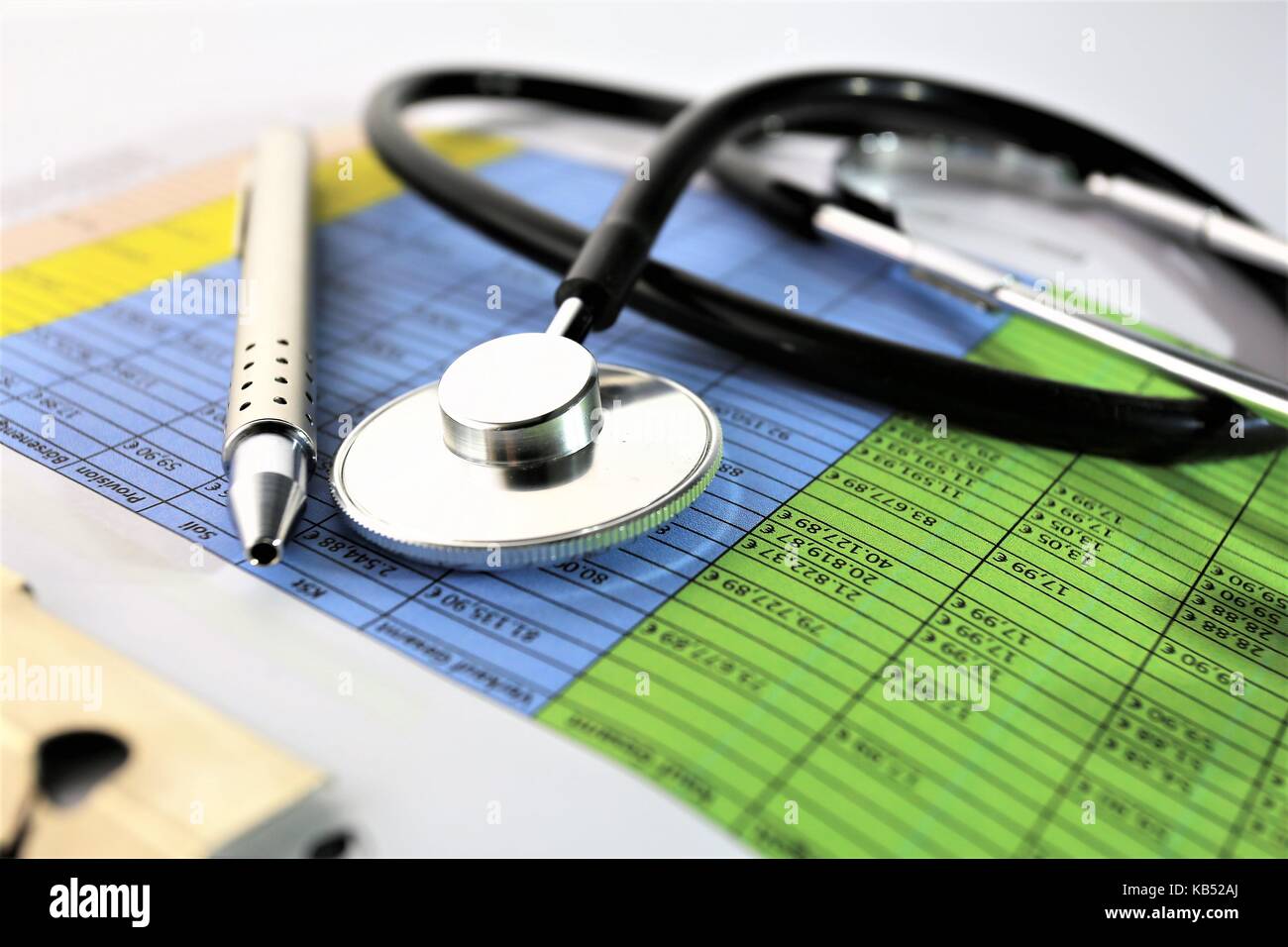 An concept Image of a medical clipboard with different Charts and ...