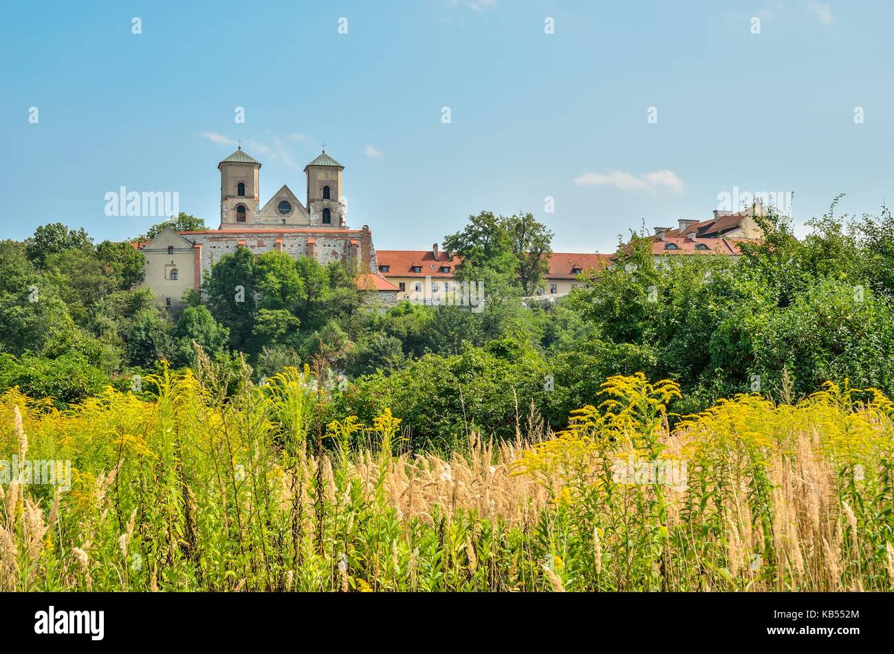 Beautiful historic monastery. Benedictine abbey in Tyniec near Krakow ...