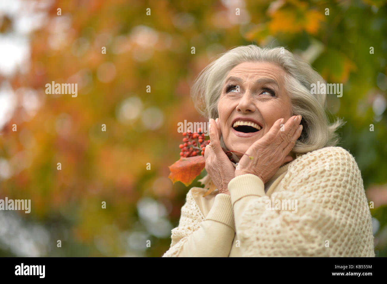 Portrait of beautiful senior woman Stock Photo - Alamy