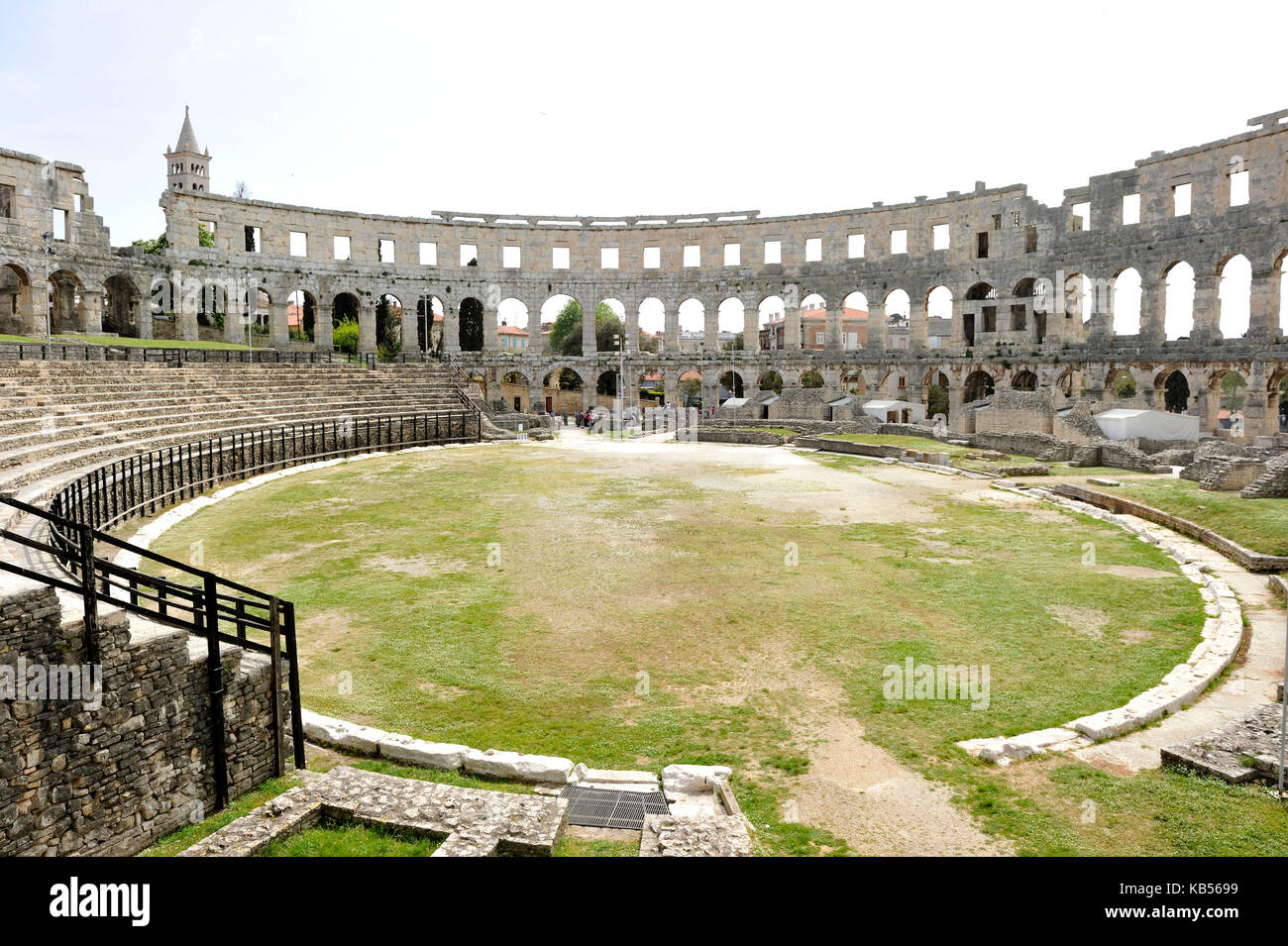 Croatia, Istria, Adriatic Coast, Pula, Roman amphitheatre Stock Photo ...