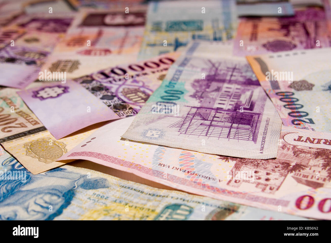 Close-up of the hungarian forint banknotes Stock Photo - Alamy