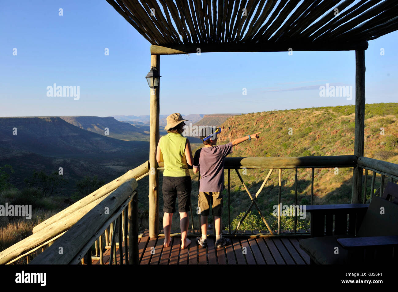 Namibia, Damaraland, Grootberg lodge with a view on Grootberg mountain ...