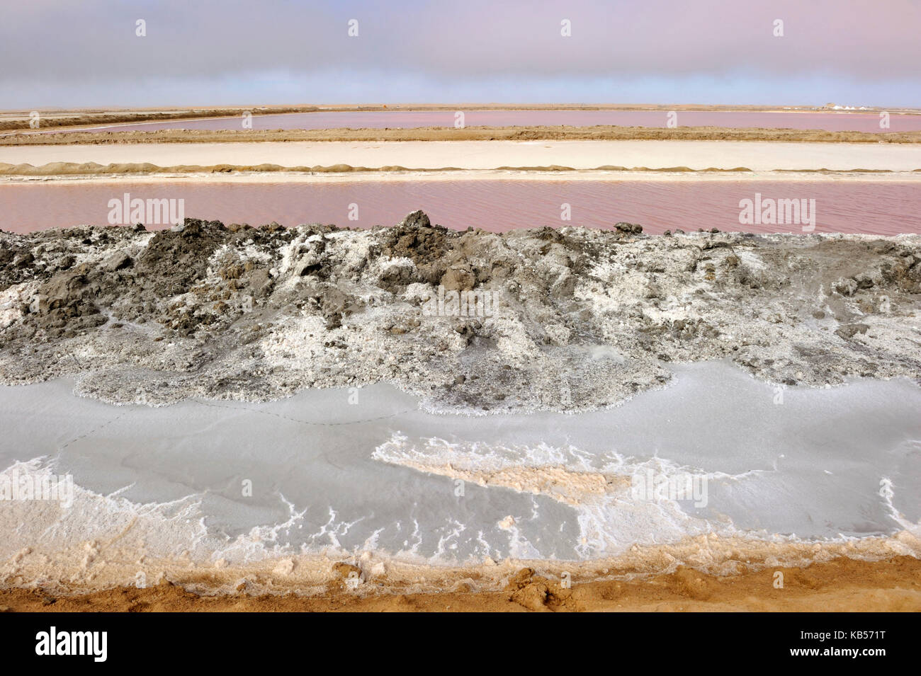 Namibia, Erongo, Walvis Bay, Salt Evaporation Ponds Stock Photo - Alamy