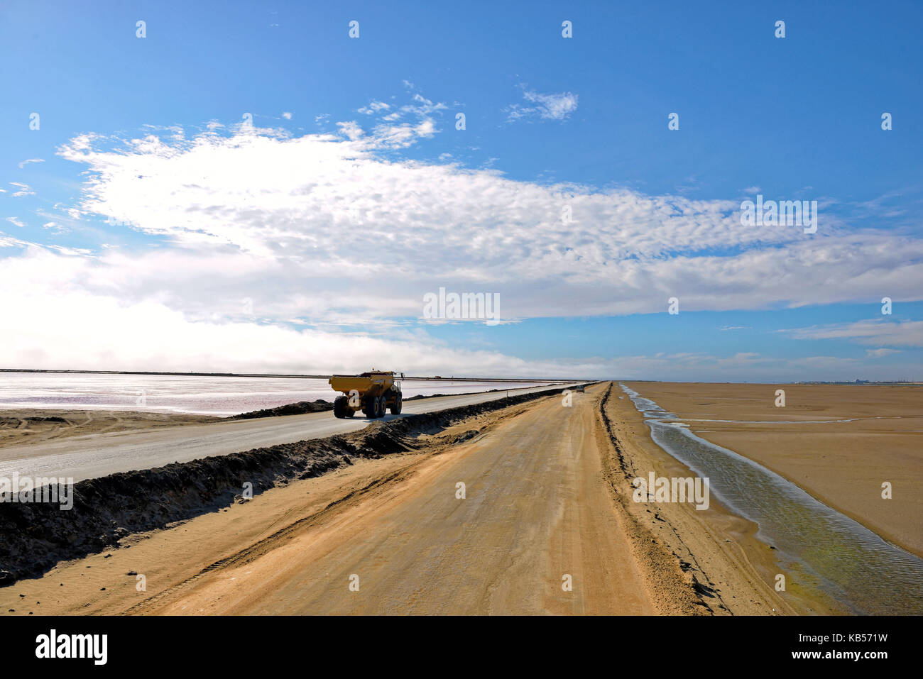 Namibia, Erongo, Walvis Bay, Salt Evaporation Ponds Stock Photo - Alamy