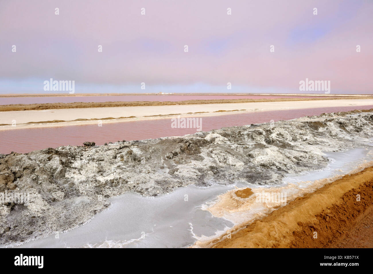 Namibia, Erongo, Walvis Bay, Salt Evaporation Ponds Stock Photo - Alamy