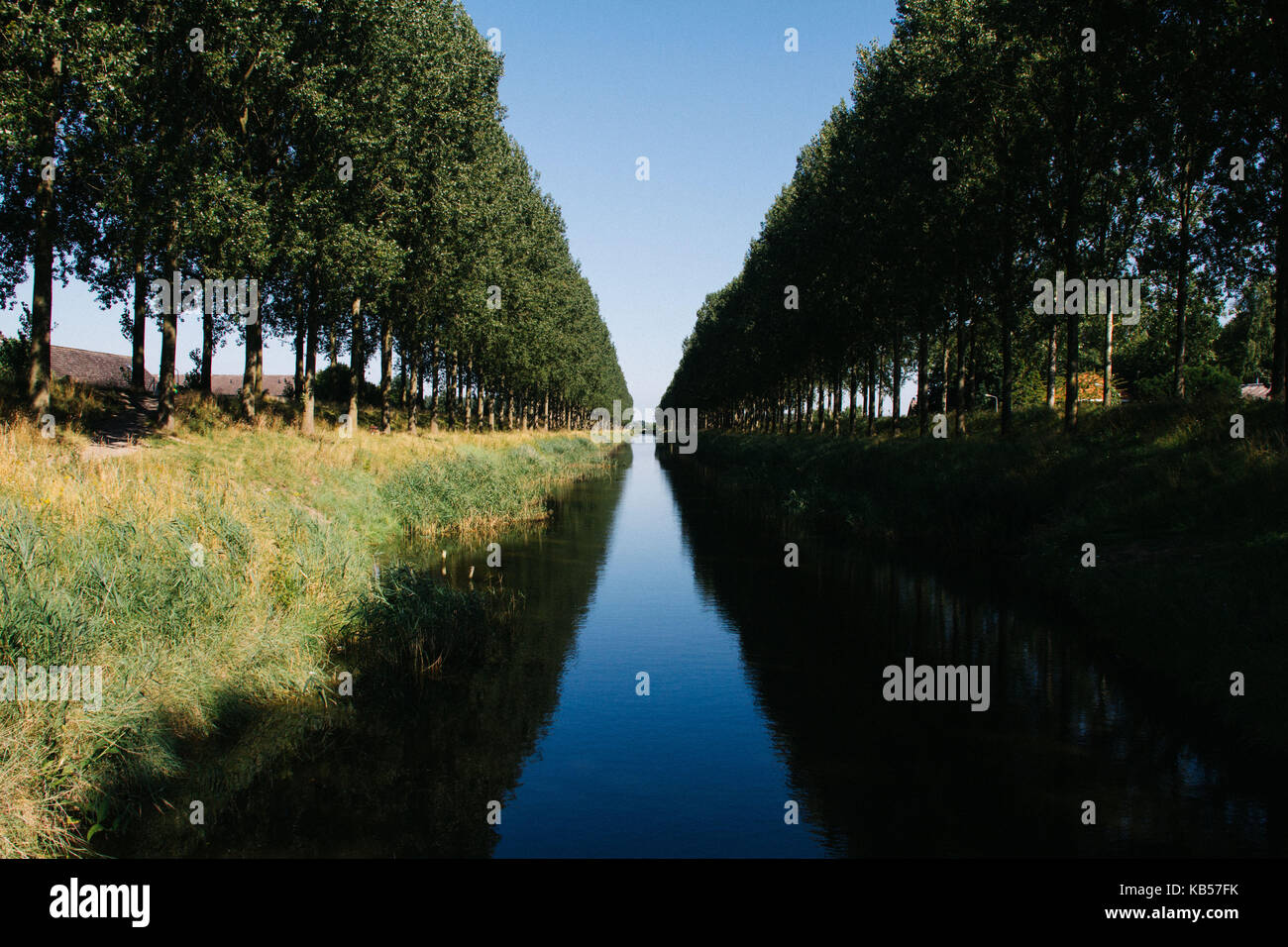 Typical channel in idyllic scenery, Zeeland, Holland Stock Photo - Alamy