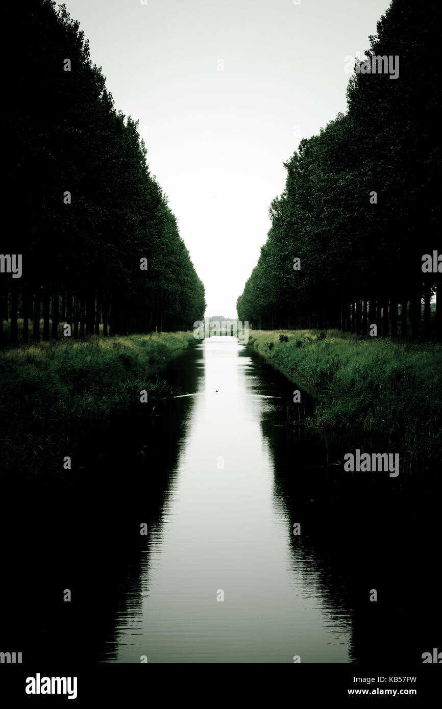 Typical channel in idyllic scenery, Zeeland, Holland Stock Photo - Alamy