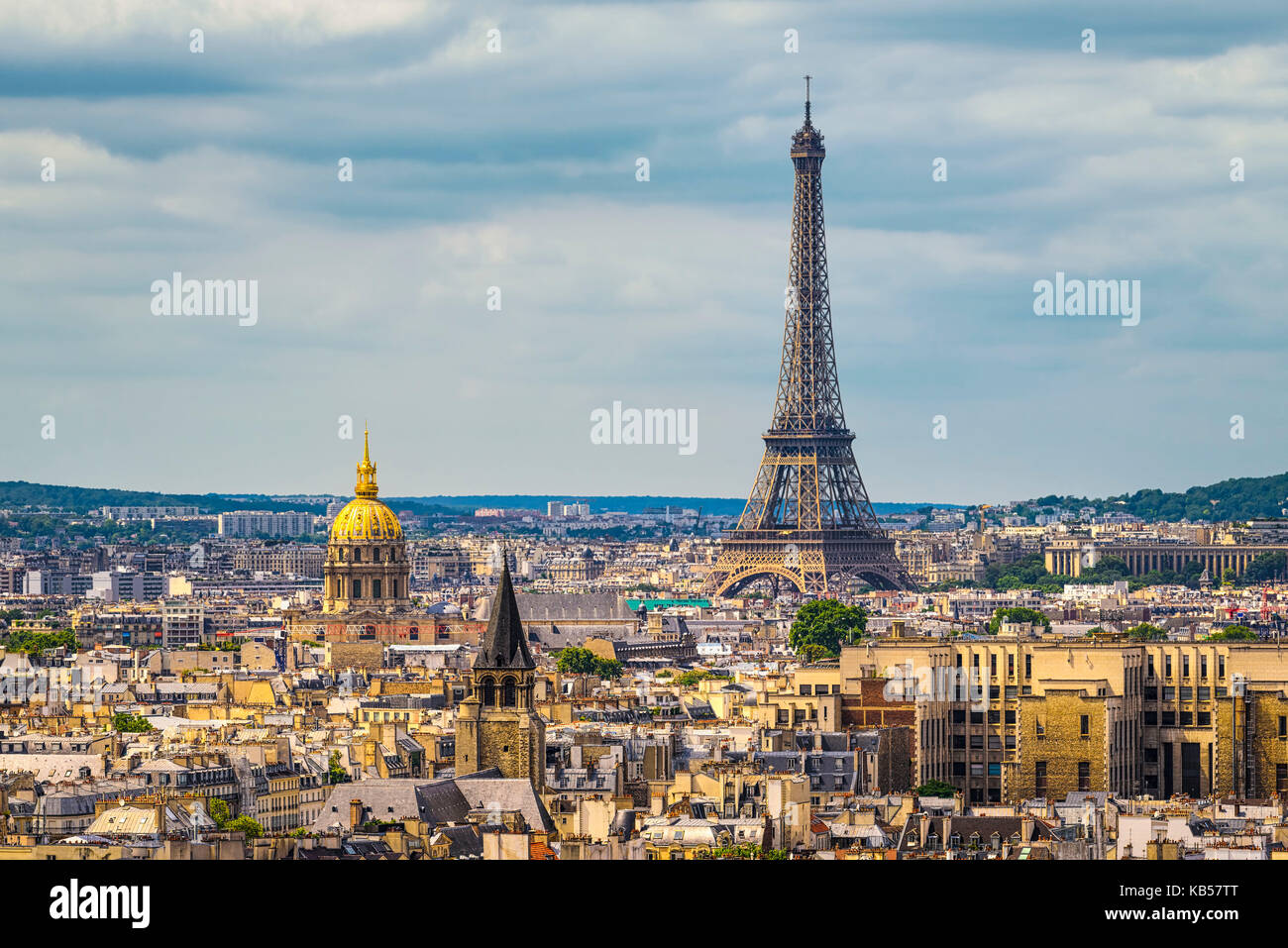 Skyline of Paris with Eiffel tower, France Stock Photo - Alamy