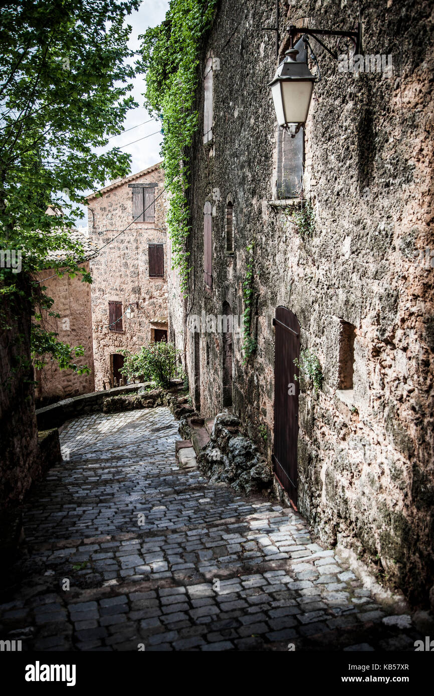 Medieval village of Les Arcs sur Argens, medieval district of Parage ...