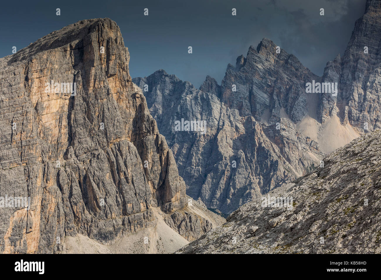 Europe, Italy, Alps, Dolomites, Mountains, Formin, Monte Pelmo, View ...