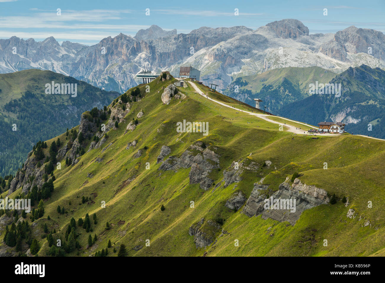 Europe, Italy, Alps, Dolomites, Mountains, Trento, View from Rifugio ...