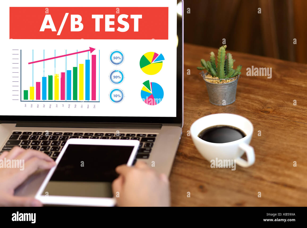 A/B TEST start and A-B comparison. Split testing Stock Photo - Alamy