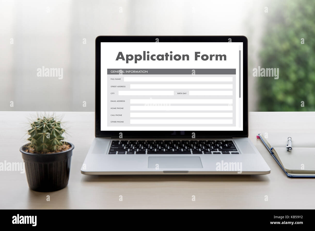 business man working on laptop computer use Online Web Job Application ...
