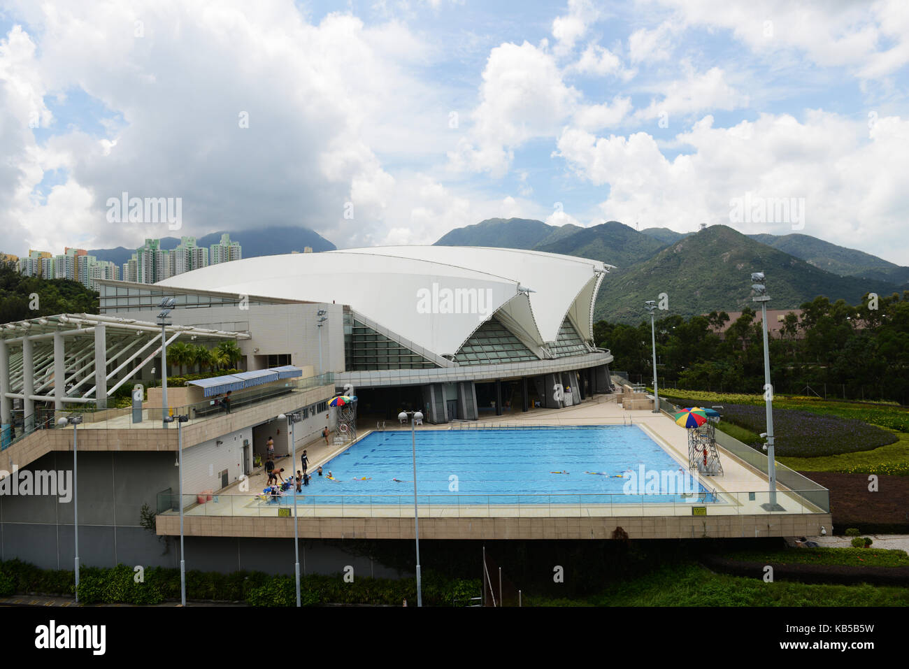 The Tung Chung Swimming Pool in Lantau Stock Photo - Alamy