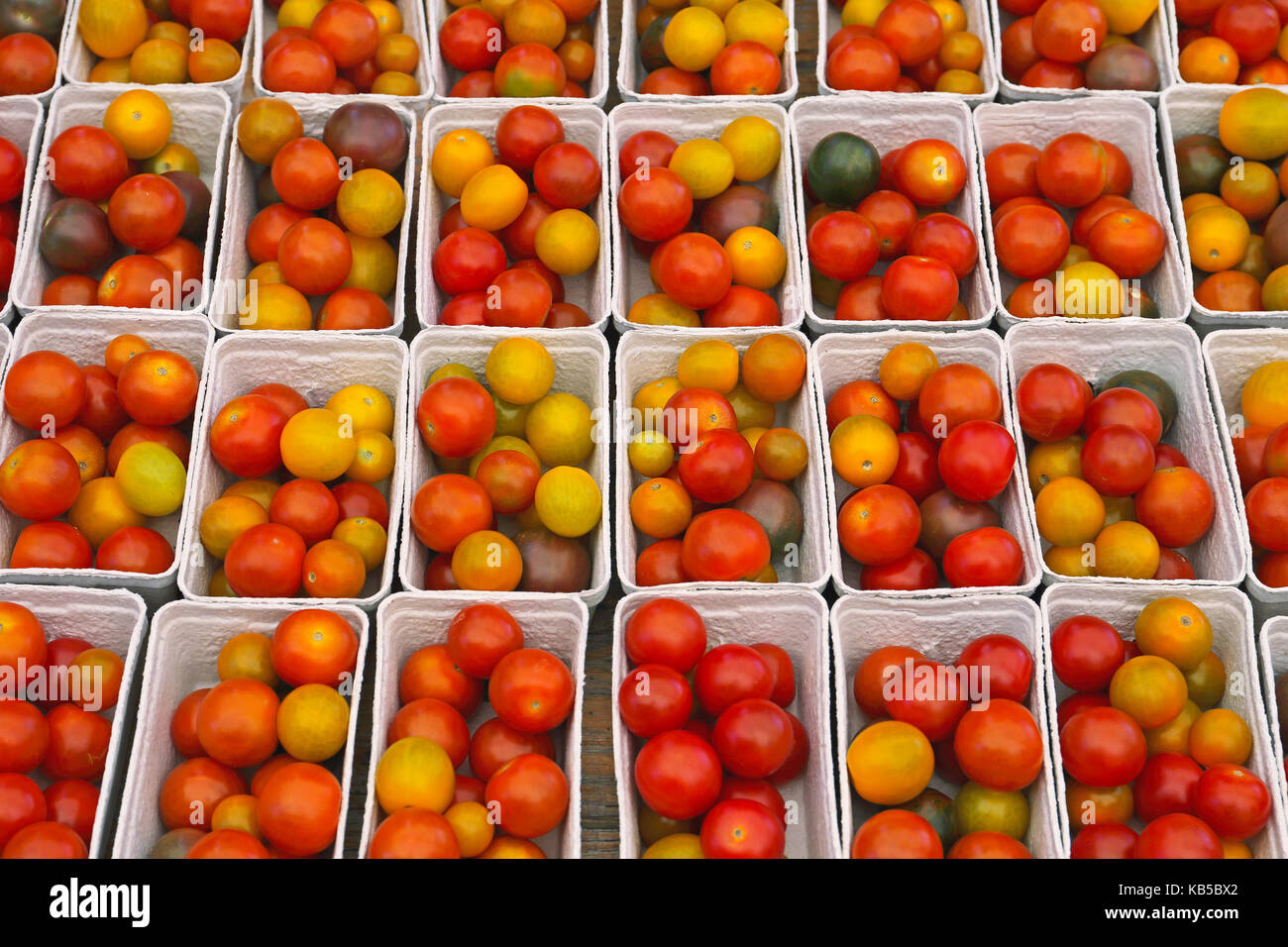 Tomatoes in trays market hi-res stock photography and images - Alamy