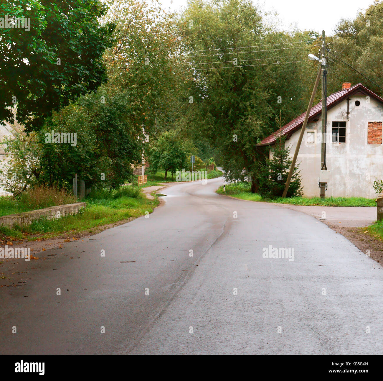 Beautiful village house design on natural beauty hi-res stock ...