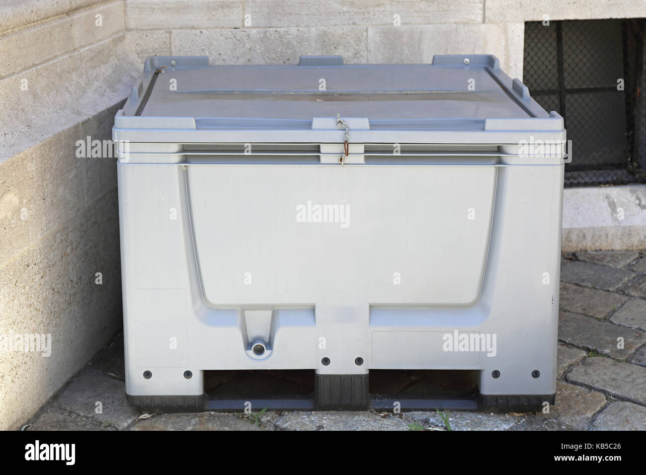 Plastic Pallet Box for Cargo Storage Container Stock Photo - Alamy