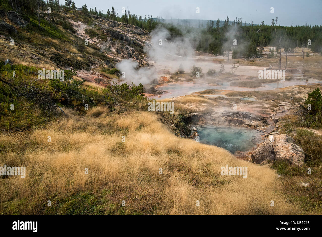 Artists Paint Pots, Geyser Basin, Yellowstone National Park, Wyoming ...