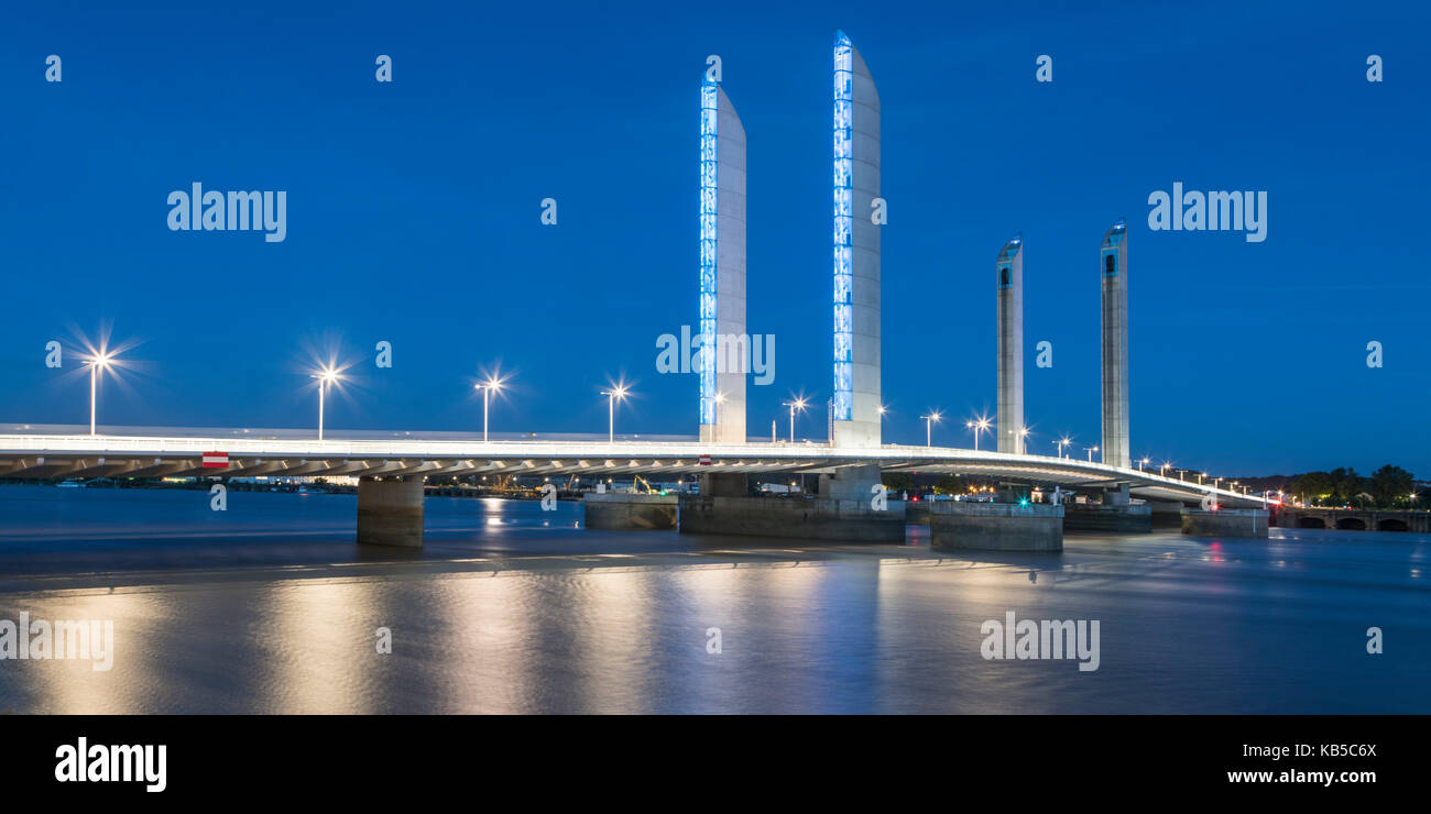 Pont Jacques Chaban Delmas, highest lift bridge in europe, river ...