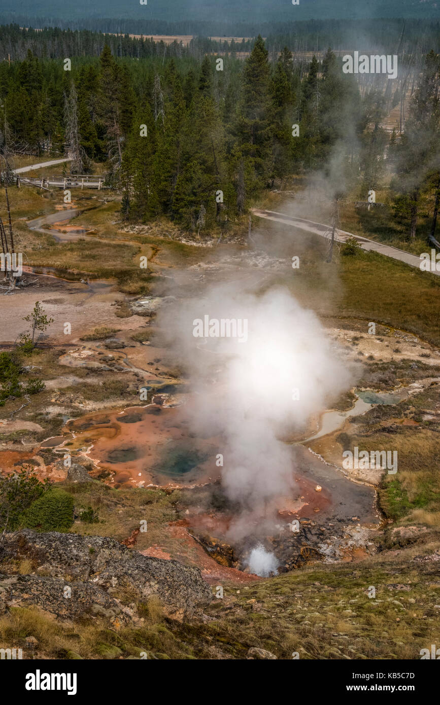 Artists Paint Pots, Geyser Basin, Yellowstone National Park, Wyoming ...