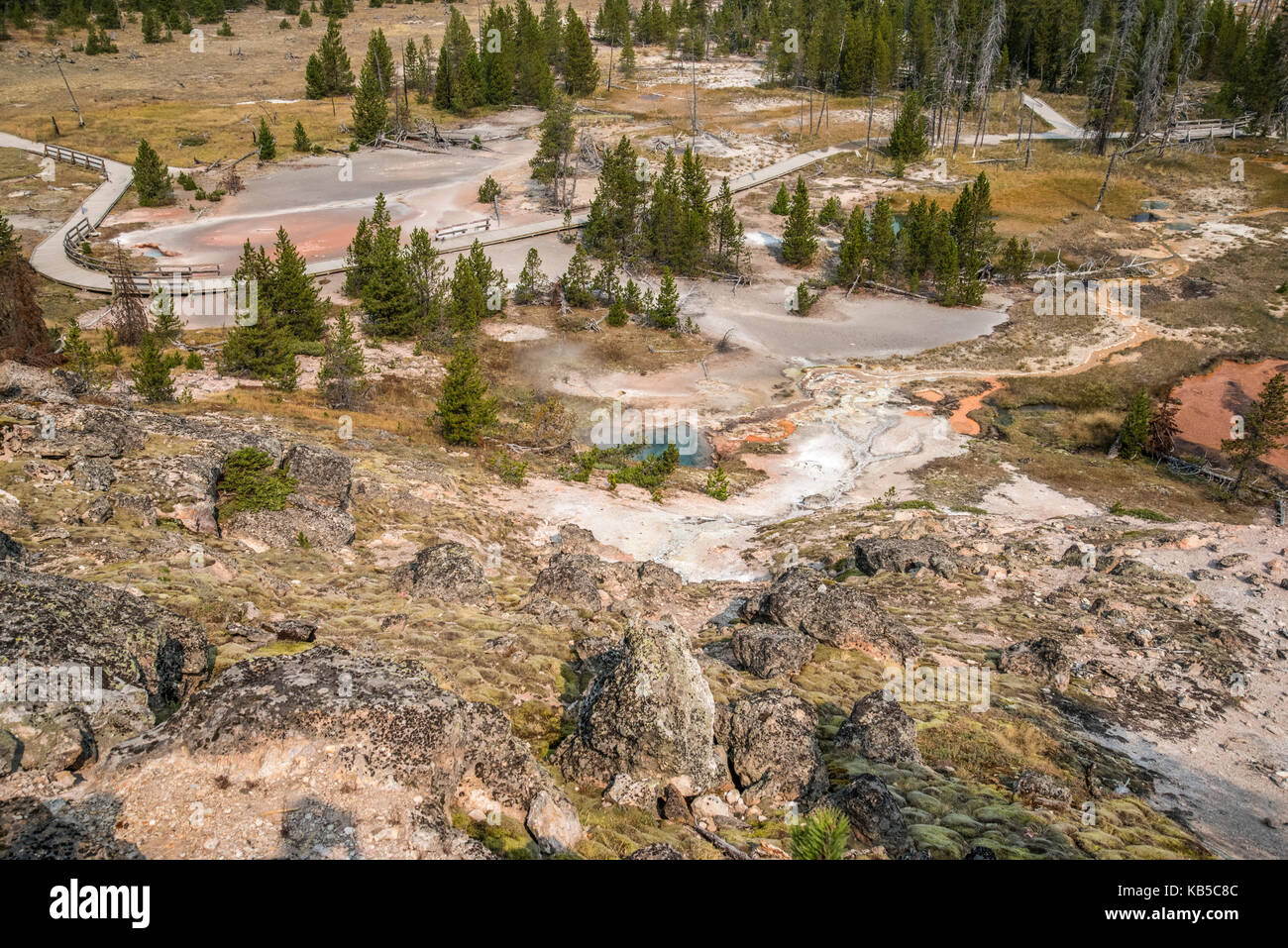Artists Paint Pots, Geyser Basin, Yellowstone National Park, Wyoming ...