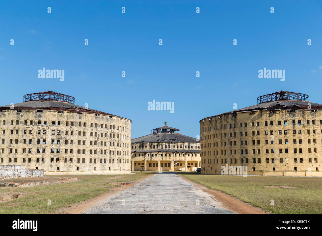Exterior view of the Presidio Modelo (Model Prison), built in the late ...