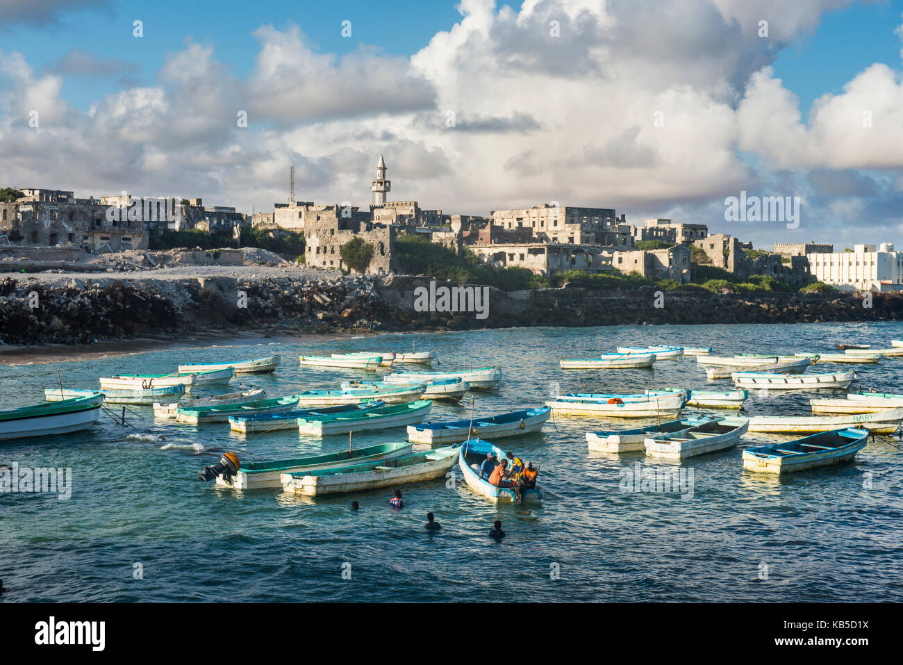 The old Italian harbour of Mogadishu, Somalia, Africa Stock Photo - Alamy