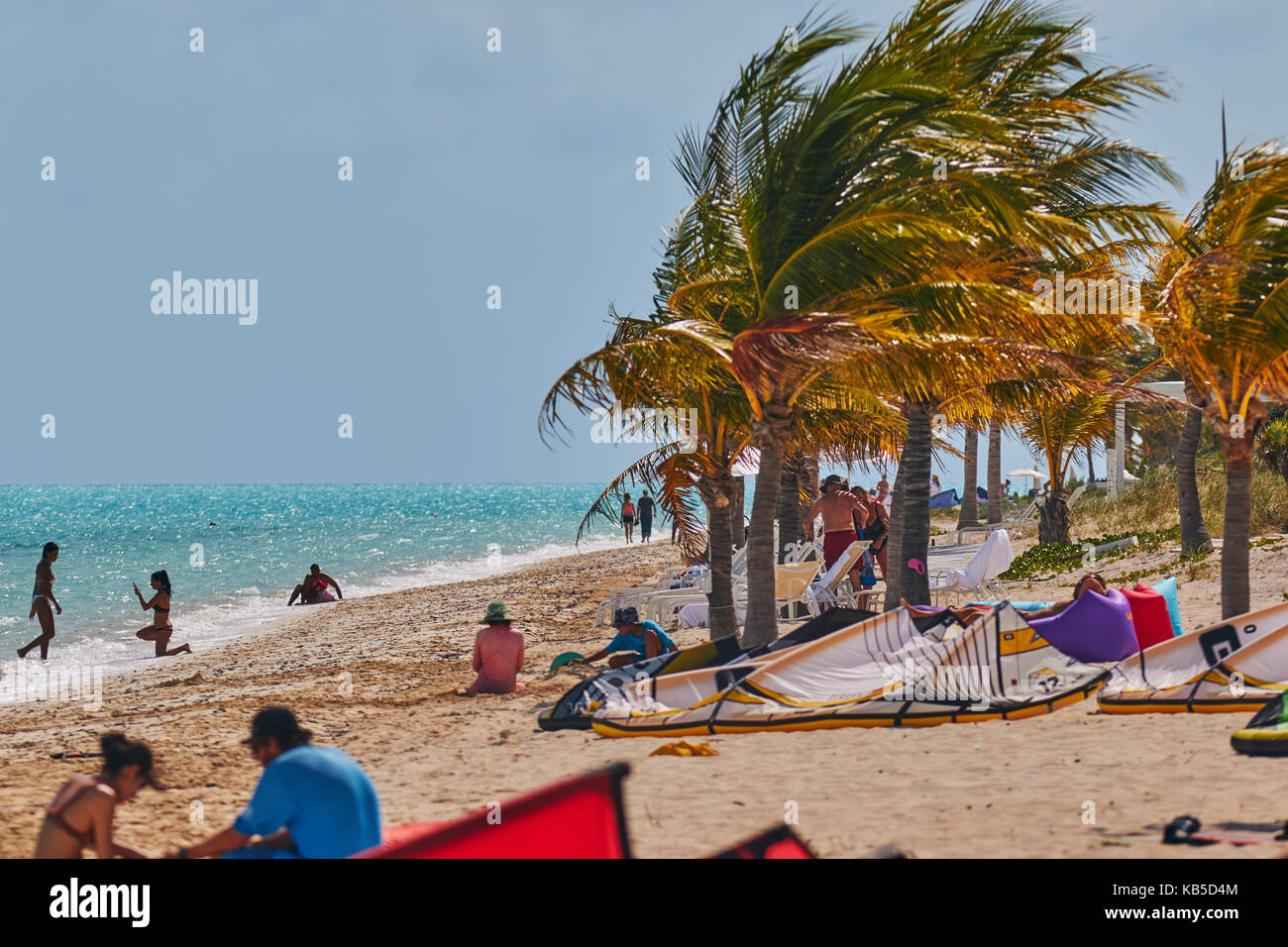Long Bay Beach, on the south coast of Providenciales, Turks and Caicos ...