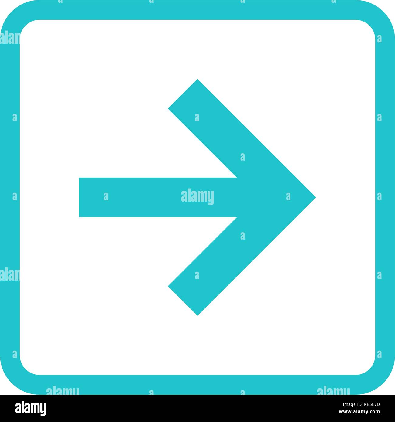 Arrow sign in square icon created in thin line style. Quick and easy ...