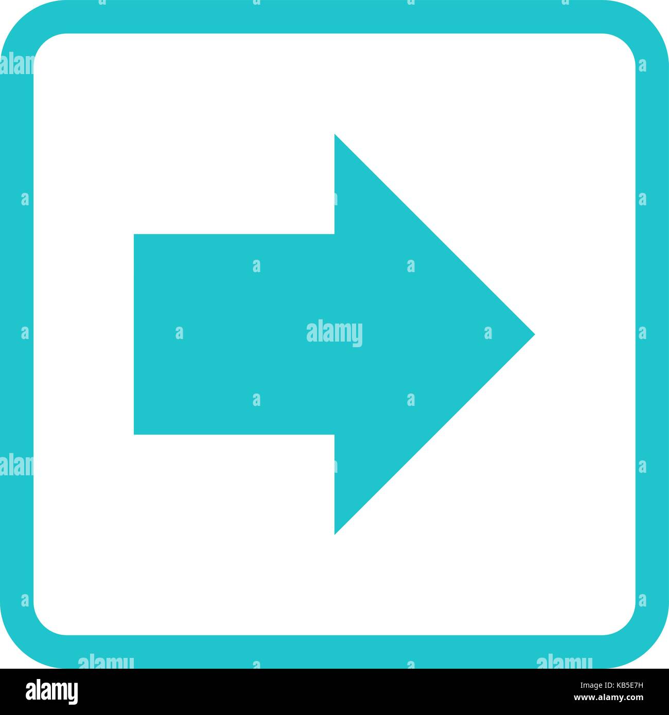 Arrow sign in square icon created in thin line style. Quick and easy ...