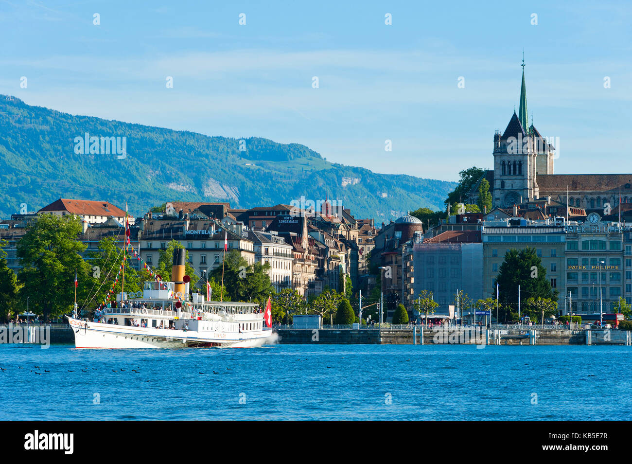 Steamboat, Lake Geneva, Geneva, Switzerland, Europe Stock Photo - Alamy