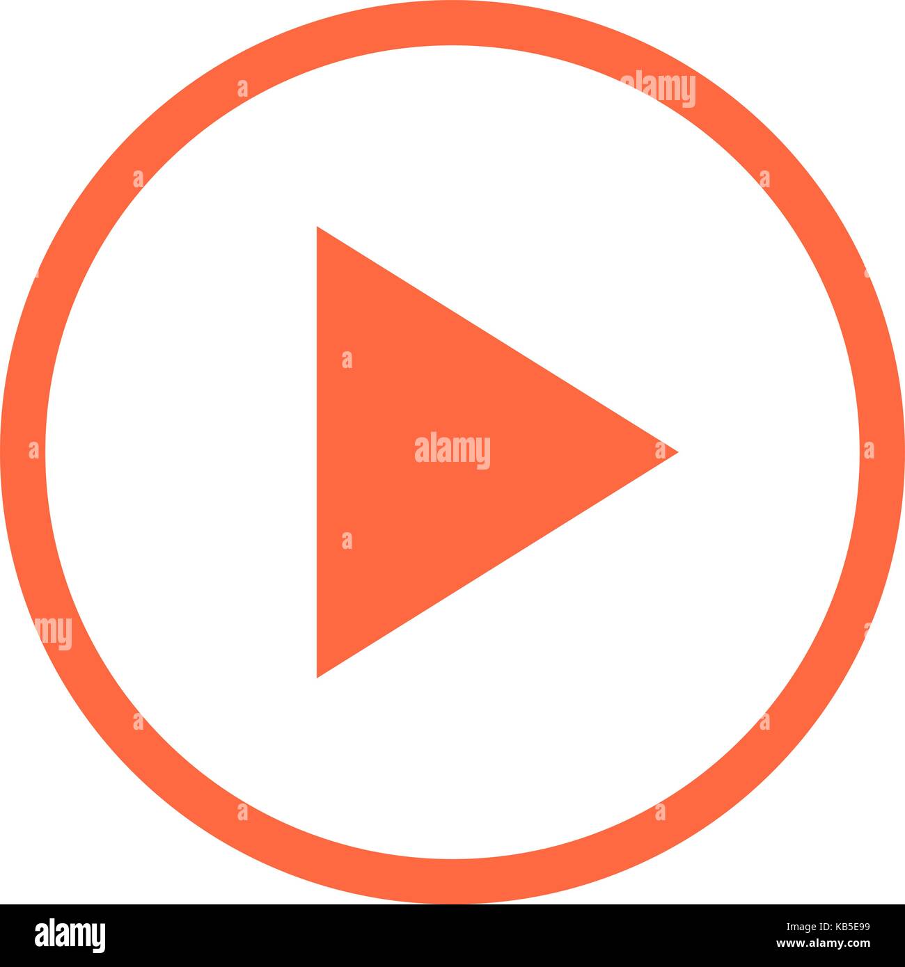 Arrow sign in circular play icon created in thin line style. Quick and ...