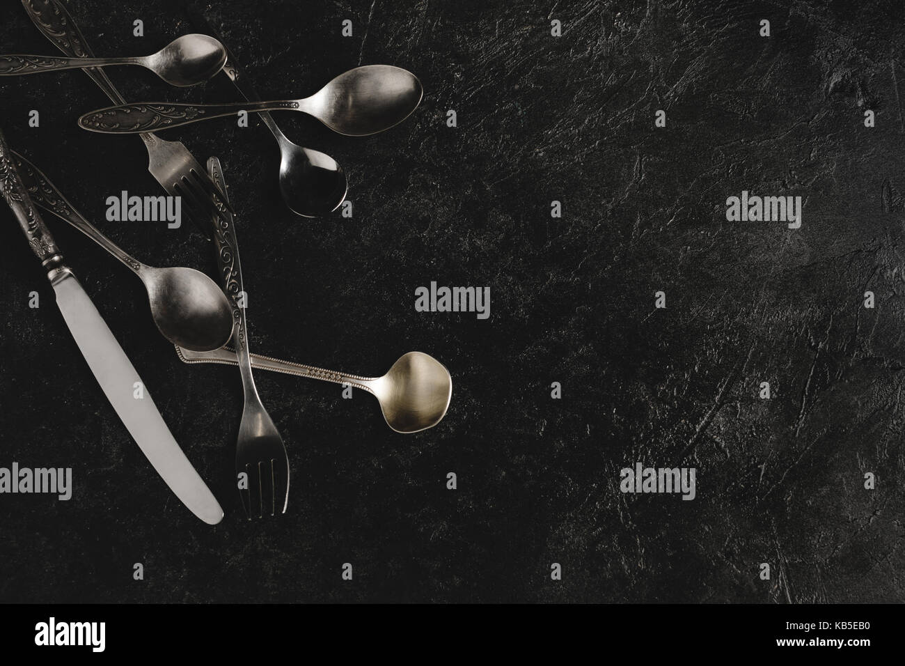 Vintage silverware nobody hi-res stock photography and images - Alamy