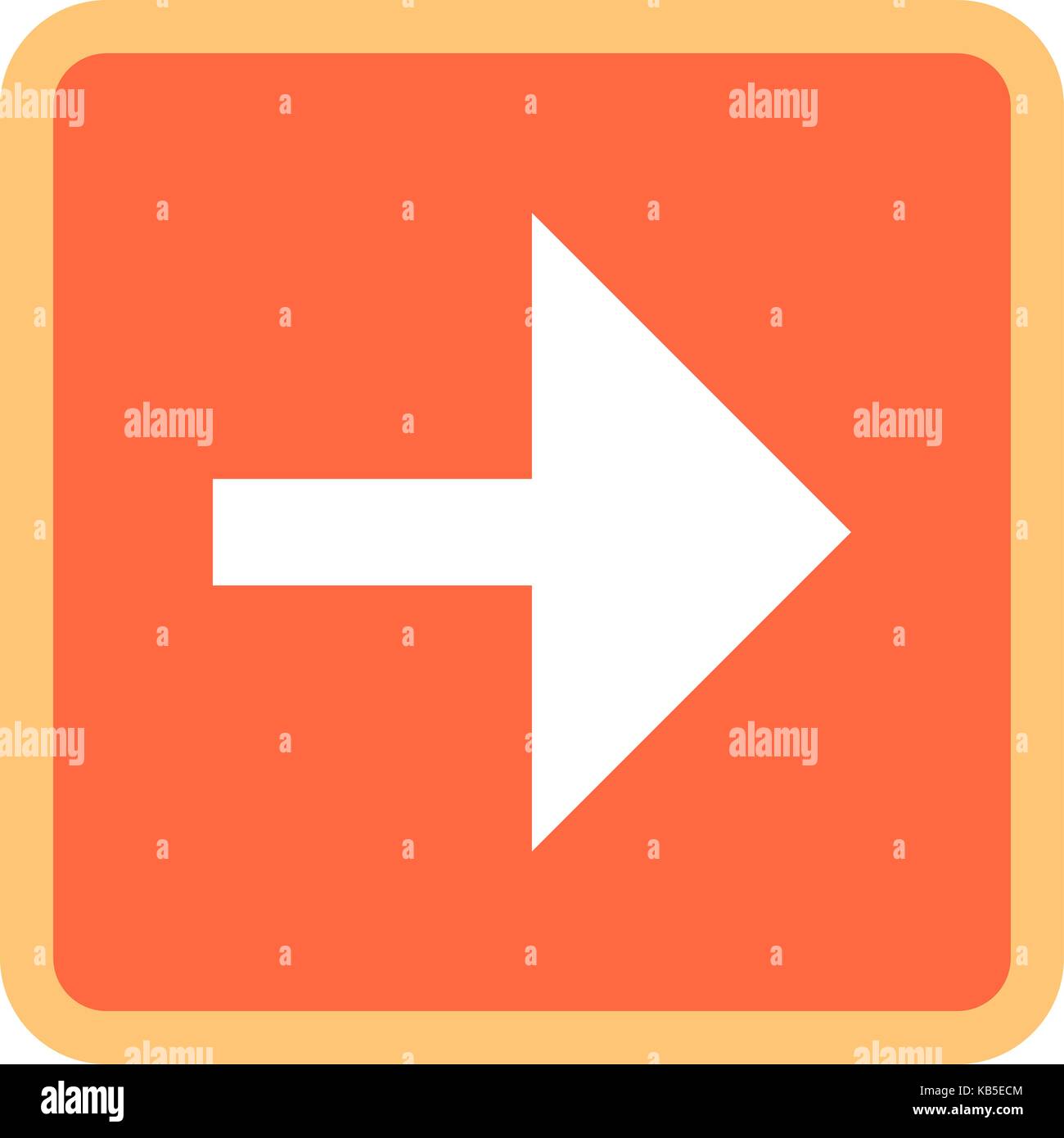 Use it in all your designs. Arrow sign in square icon created in flat ...