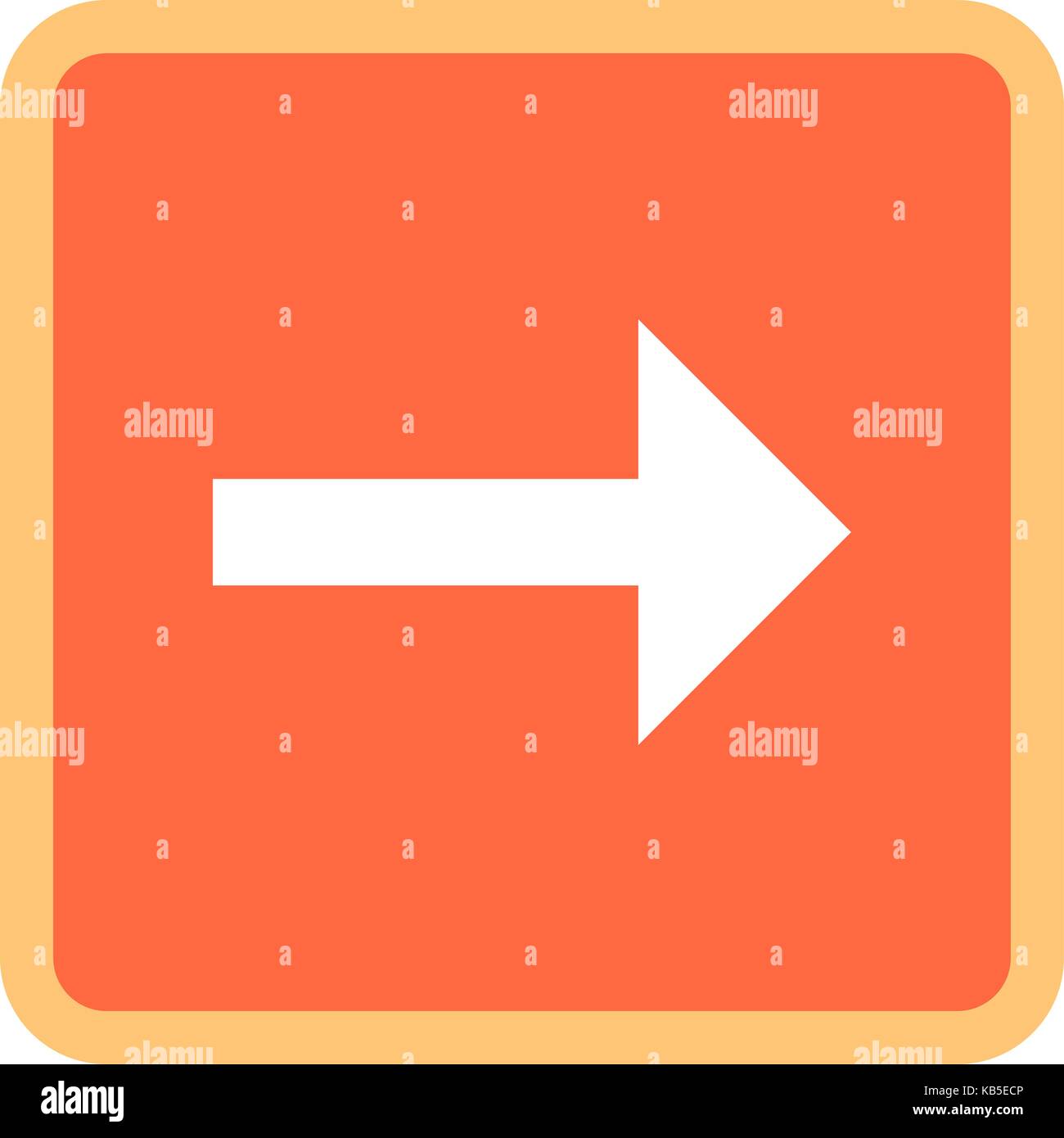 Use it in all your designs. Arrow sign in square icon created in flat ...