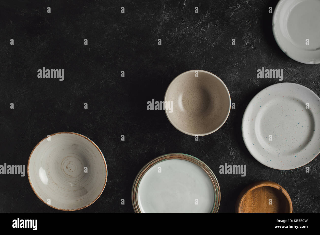 various ceramic plates Stock Photo - Alamy