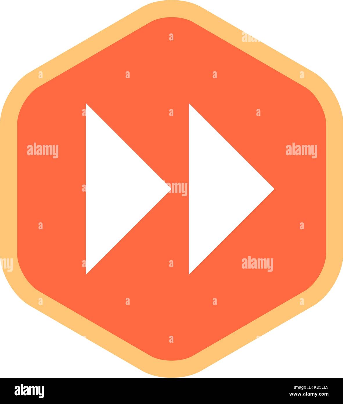 Use it in all your designs. Arrow sign in fast forward hexagon icon ...