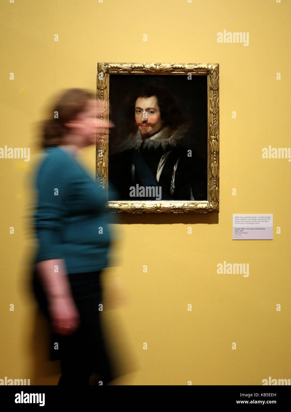 A woman walks past a rare 17th century portrait of the Duke of ...