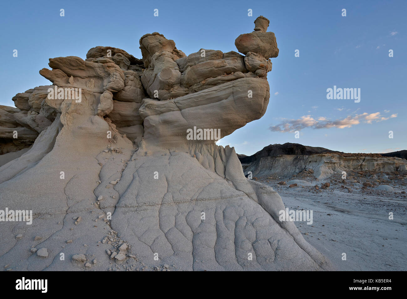 Rock formation in the badlands, Ah-Shi-Sle-Pah Wilderness Study Area ...
